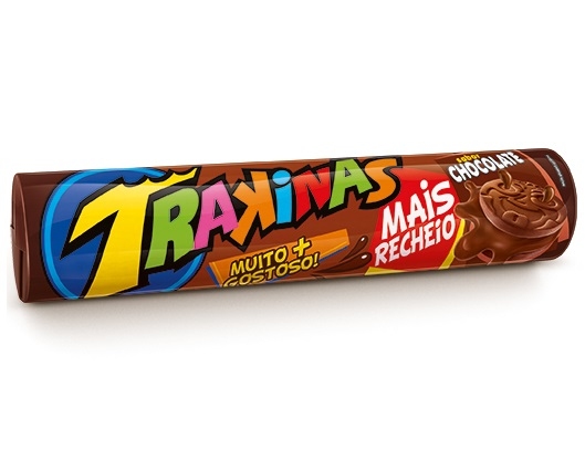 Biscoito Trakinas Recheado Mais Recheio Chocolate 136G - Caboclo ...