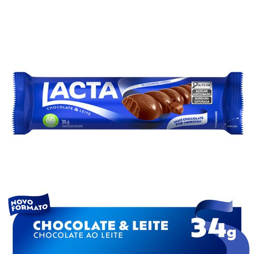 Tablete Lacta ao Leite (12x34g) - Caboclo Distribuidor